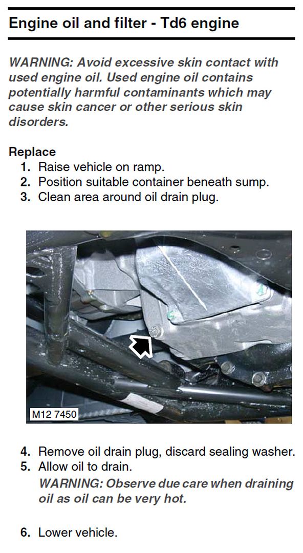 Oil drain location L322 BMW diesel. | Range Rovers Forum