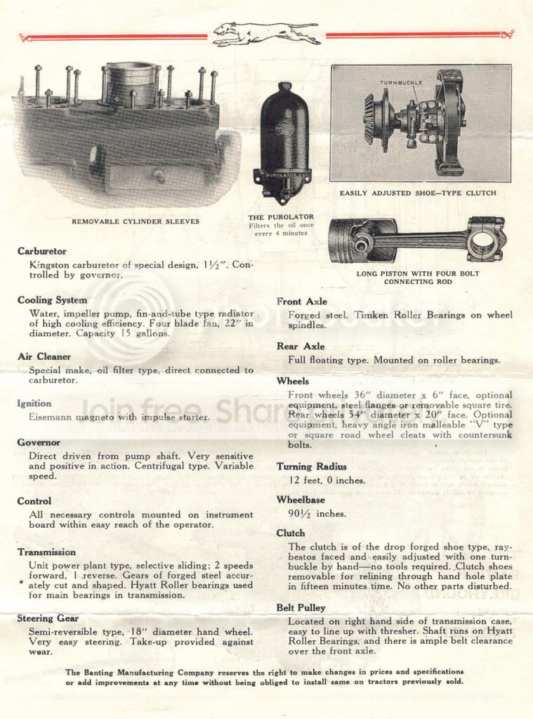 Greyhound Thresherman's Special Gas Tractor | Smokstak® Antique Engine ...