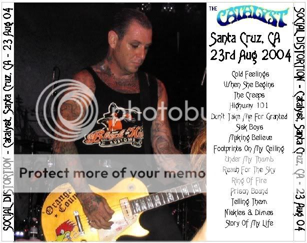 Social Distortion - The Catalyst, Santa Cruz, CA - 23 Aug 2004